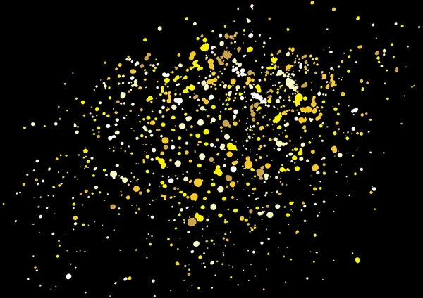 Gold glitter explosion on black background made of spray paint. — Stock ...