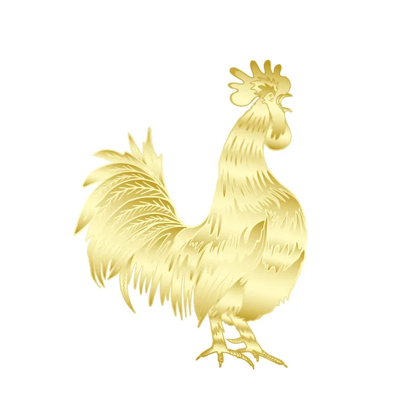 Gold metallic rooster Stock Illustration by ©goldenshrimp #119129424