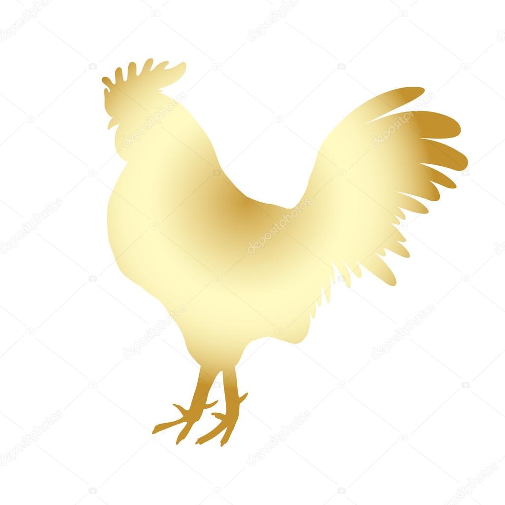 Gold metallic rooster Stock Photo by ©goldenshrimp 119129412