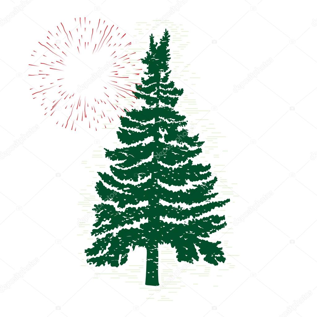 Silhouette of green pine tree Stock Vector Image by ©goldenshrimp ...