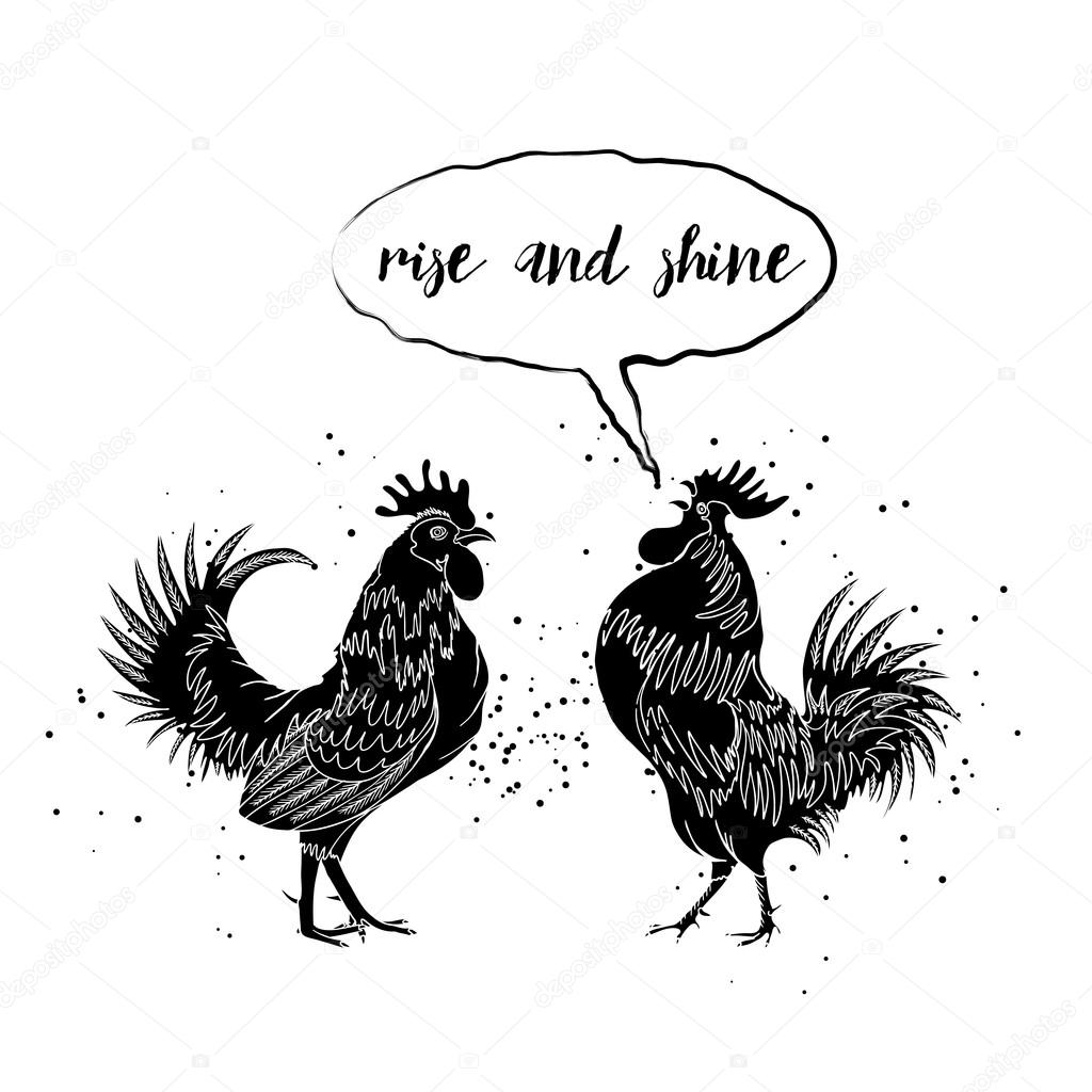 Rise and Shine roosters Stock Vector Image by ©goldenshrimp #123148254 Rise and Shine roosters Stock Vector Image by ©goldenshrimp #123148254