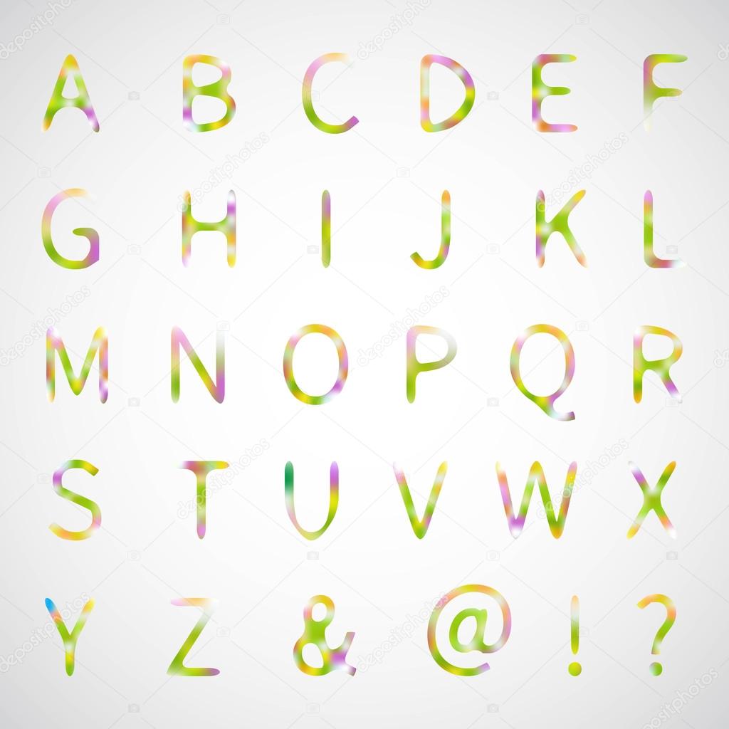 English watercolor alphabet Stock Vector by ©goldenshrimp 60767693