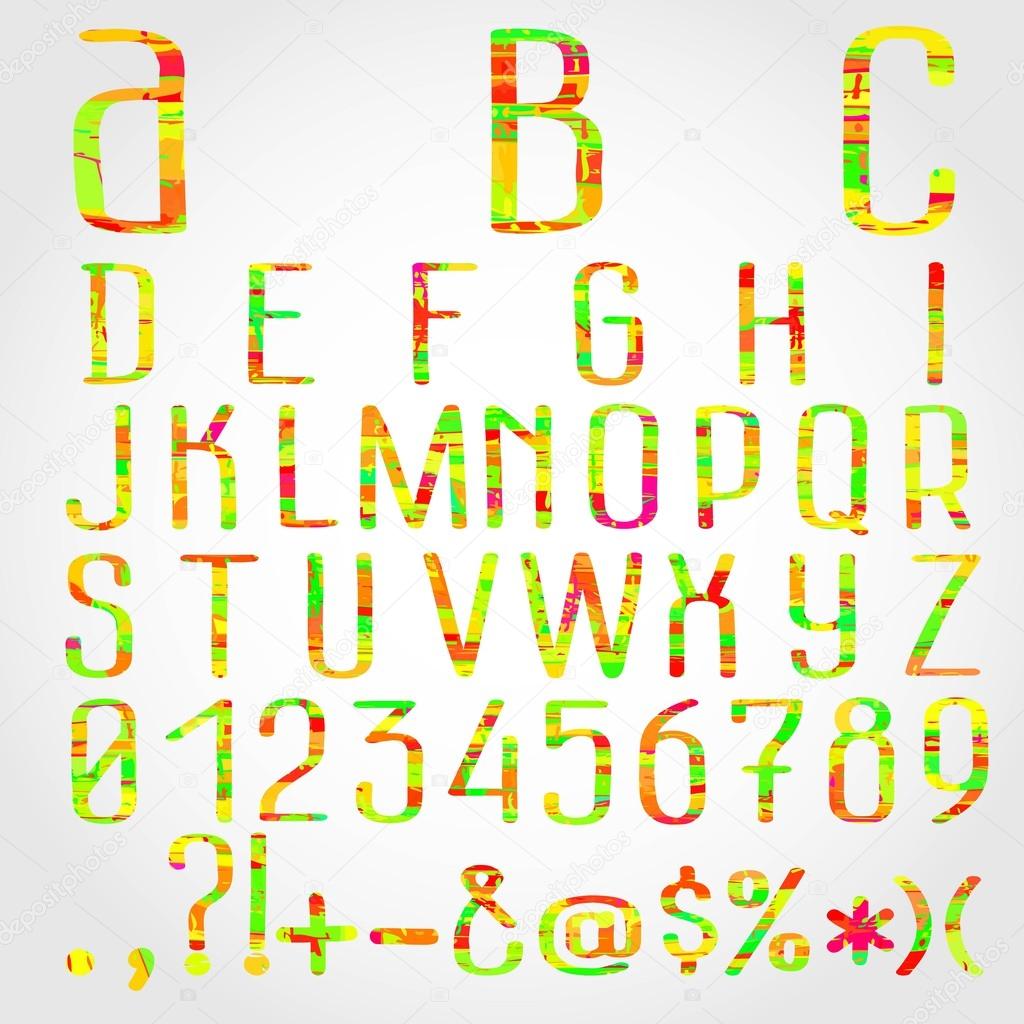 Letras coloridas del alfabeto Vector de stock por ©goldenshrimp 60767775