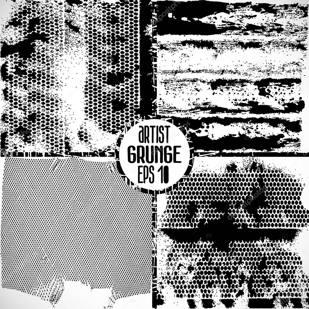 Grunge set textures Stock Vector by ©goldenshrimp 60768325