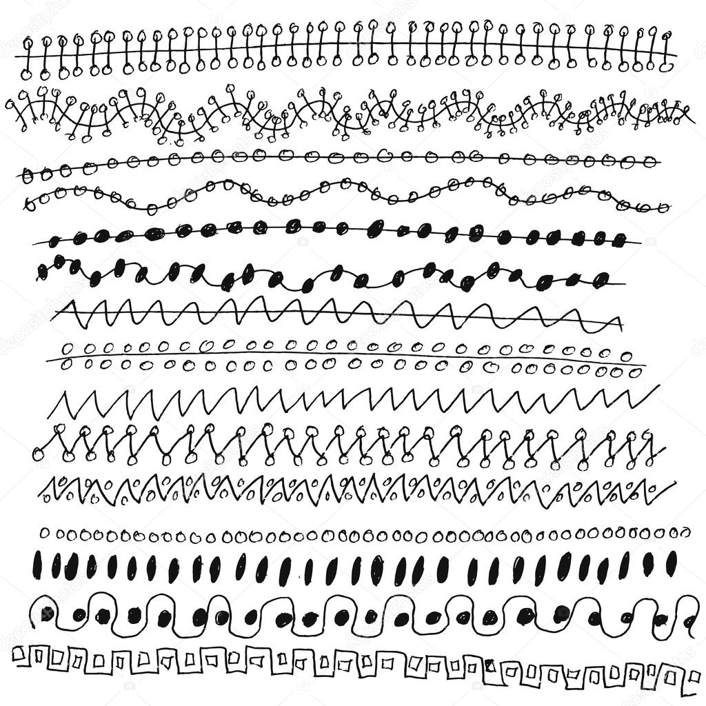 Hand-drawn line border set ⬇ Vector Image by © goldenshrimp | Vector ... Hand-drawn line border set ⬇ Vector Image by © goldenshrimp | Vector ...
