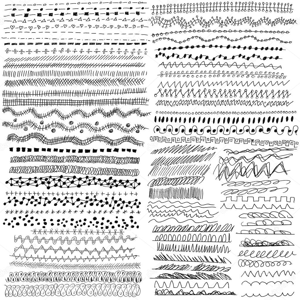 Line border set Stock Vector by ©goldenshrimp 61578065