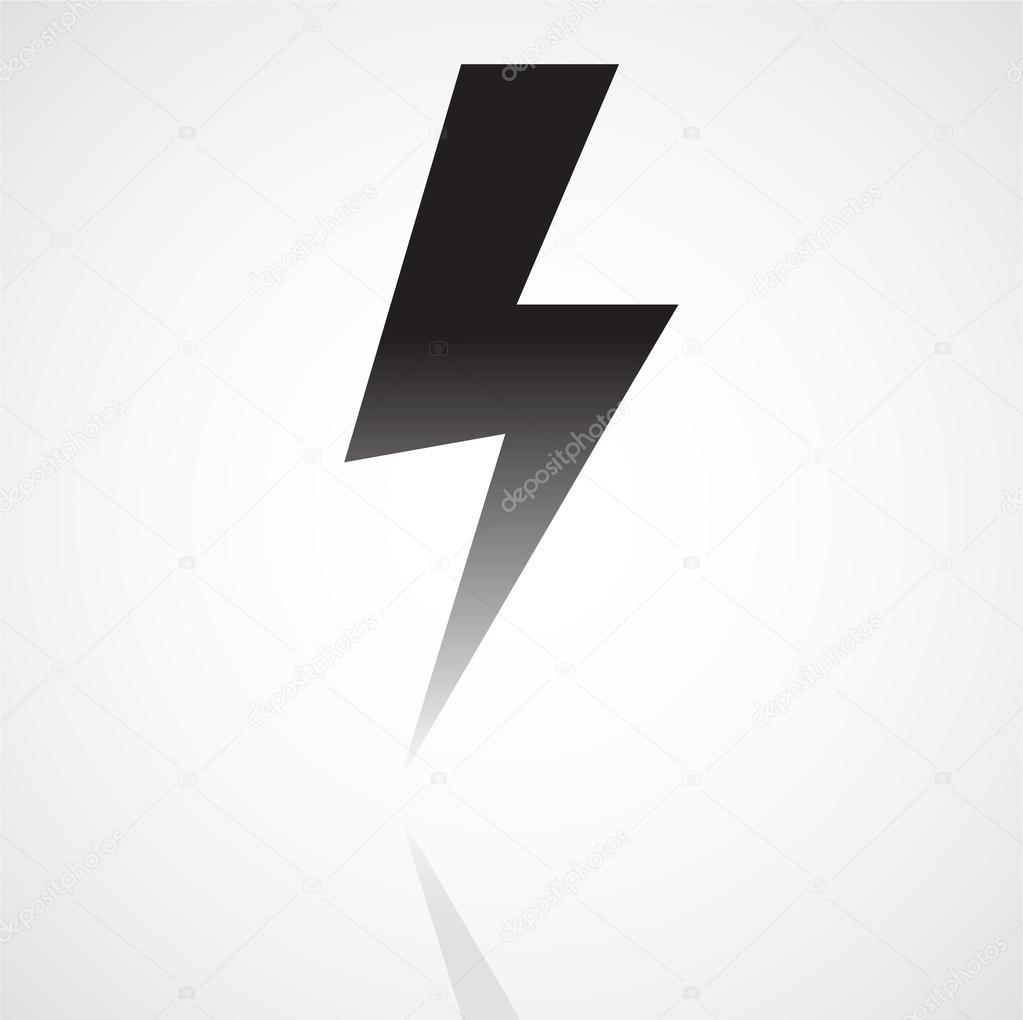 Icono del rayo en blanco y negro Vector de stock #61578275 de ©goldenshrimp