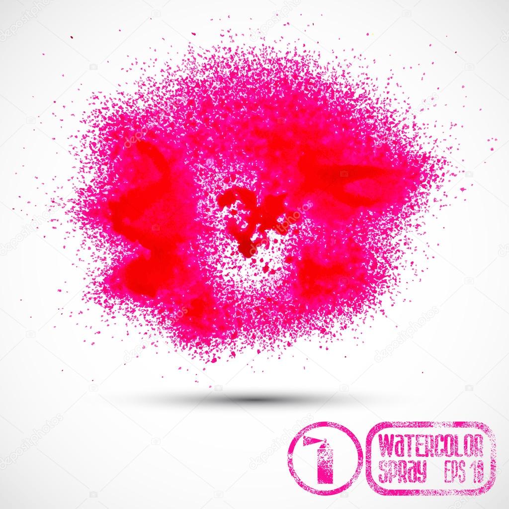 Watercolor pink spray Stock Vector by ©goldenshrimp 62800565