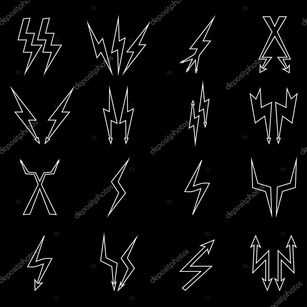 Lightning icons set Stock Vector Image by ©goldenshrimp #62800961
