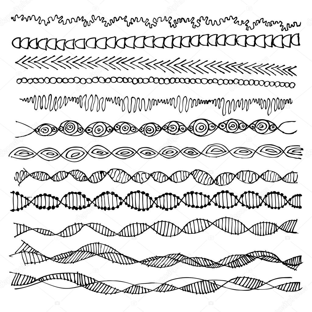 Set of line borders Stock Vector by ©goldenshrimp 63867379