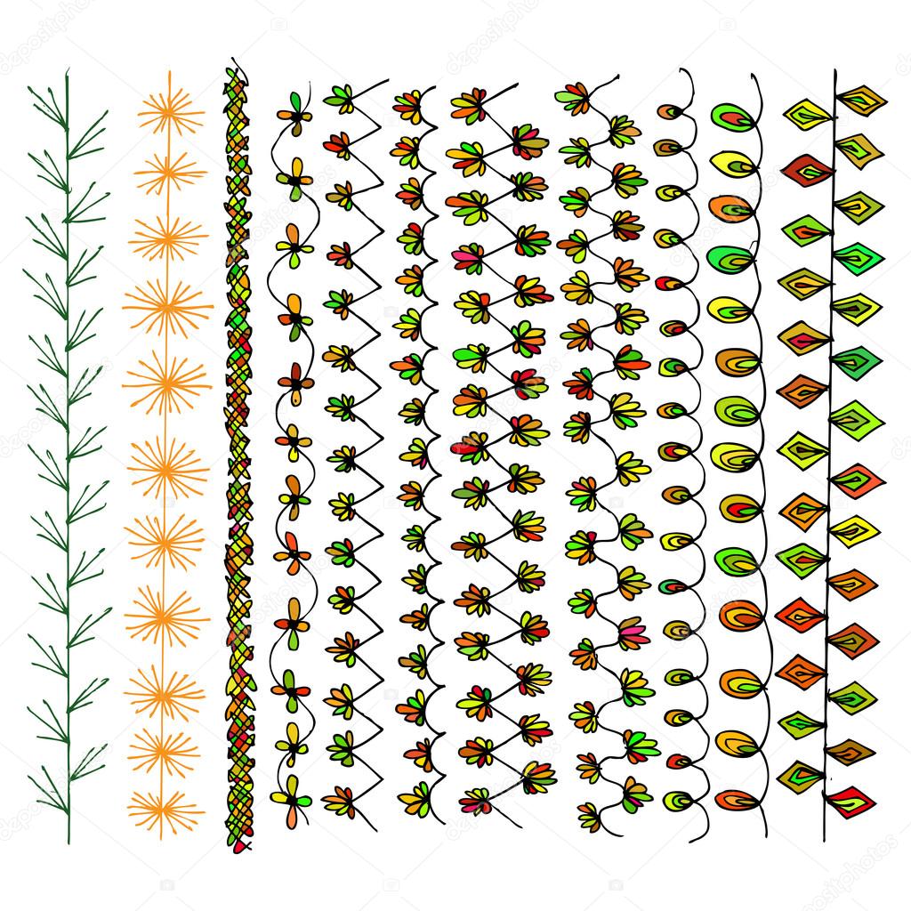 Line border set Stock Vector by ©goldenshrimp 63868353