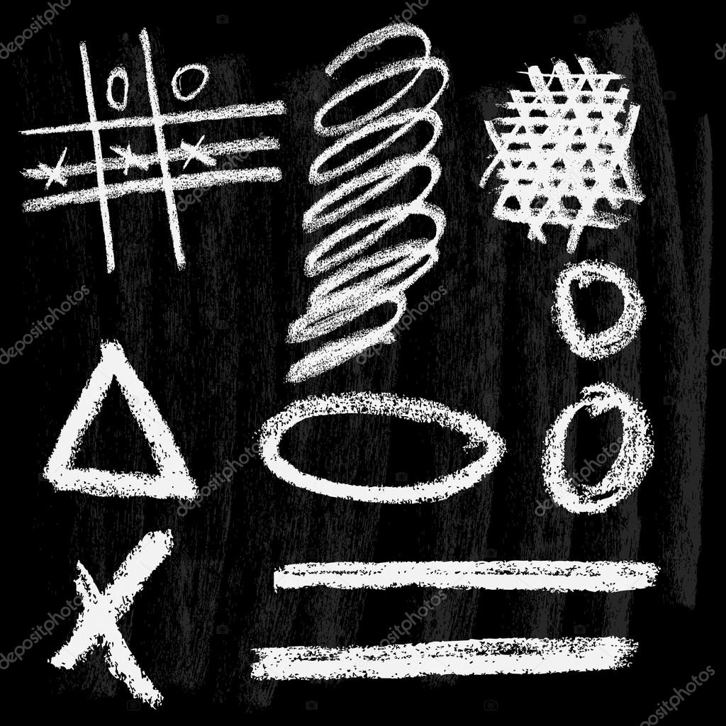 Chalk abstract elements set Stock Vector Image by ©goldenshrimp #63868469