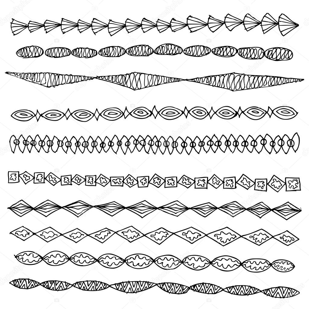 Conjunto de bordes de línea Vector de stock #63868703 de ©goldenshrimp