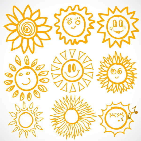 Set of sun symbols. Stock Vector by ©goldenshrimp 71398507