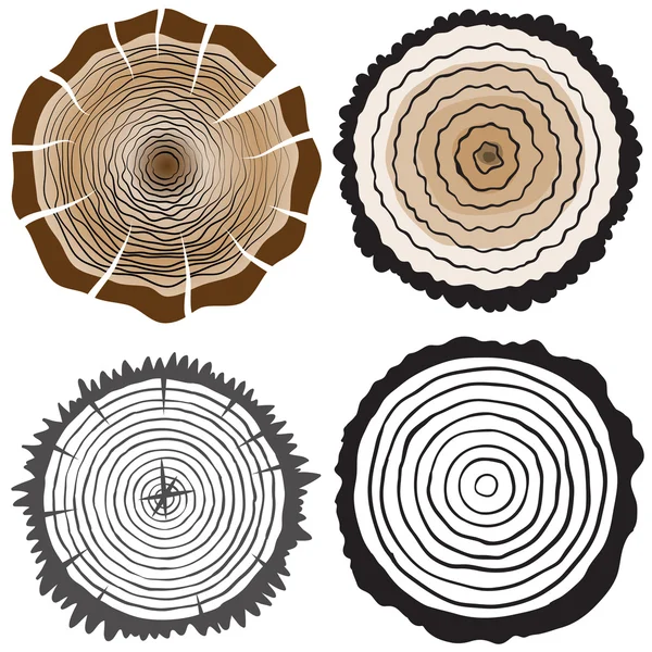 Cut tree trunk — Stock Vector © goldenshrimp #71399607