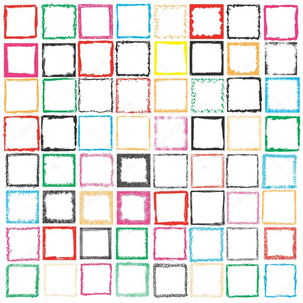 Large set of square frames. Stock Vector Image by ©goldenshrimp #81432484