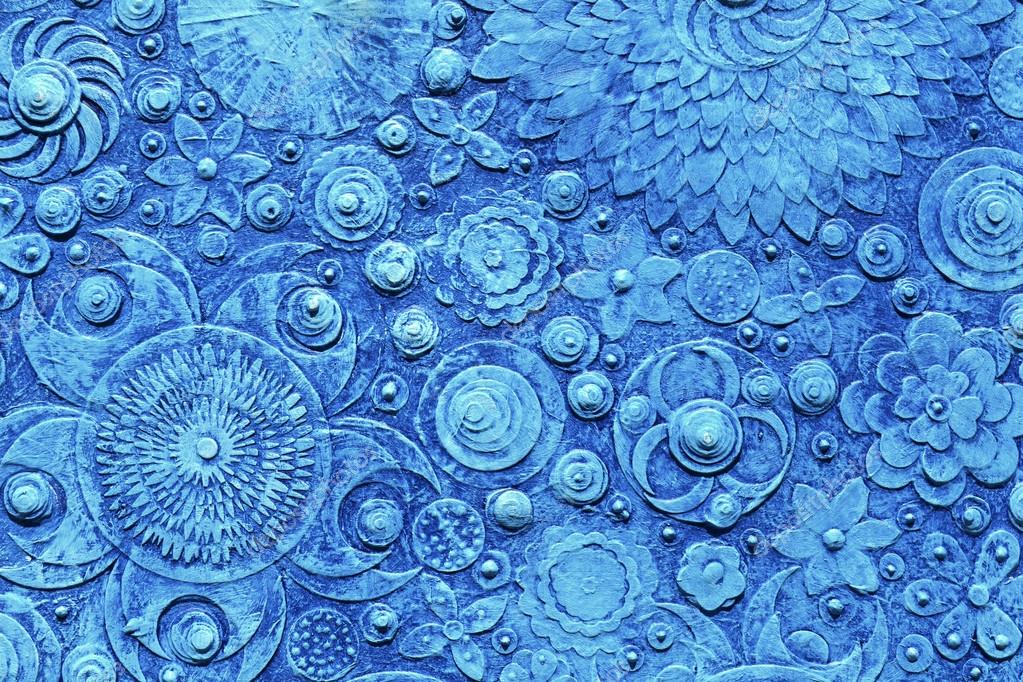 Hand painted blue floral background Stock Photo by ©goldenshrimp 81940002