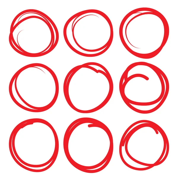 Red highlight circle set — Stock Vector © goldenshrimp #92103988