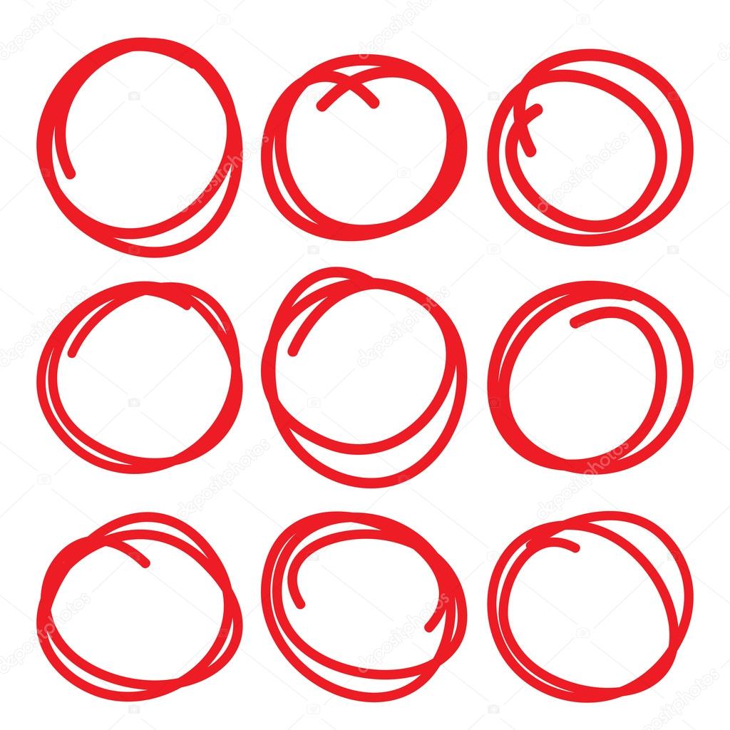 Red highlight circle set Stock Vector Image by ©goldenshrimp #92104010