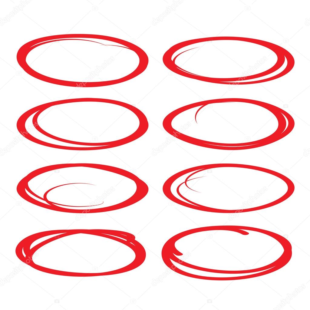 Conjunto de vectores ovalados Imagen Vectorial de © goldenshrimp ...