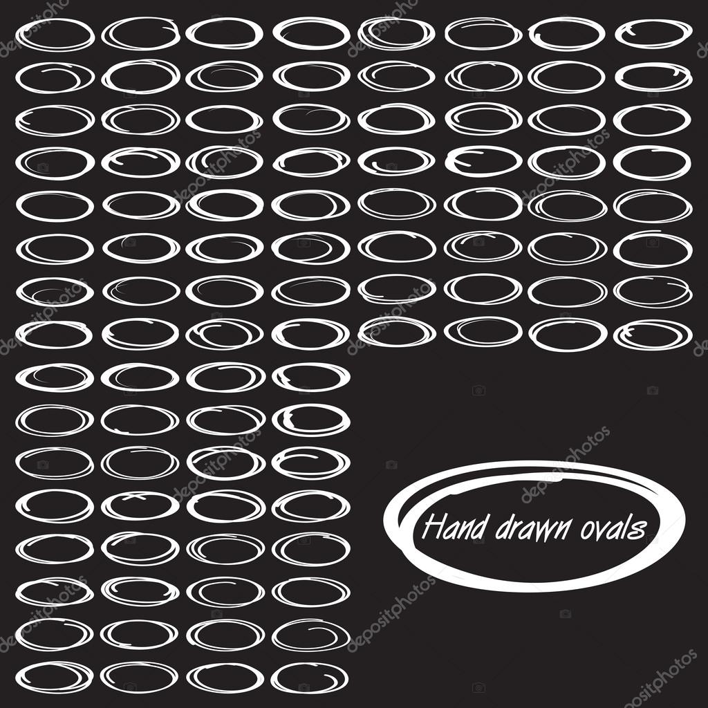 Conjunto de vectores ovalados Vector de stock #92104350 de ©goldenshrimp