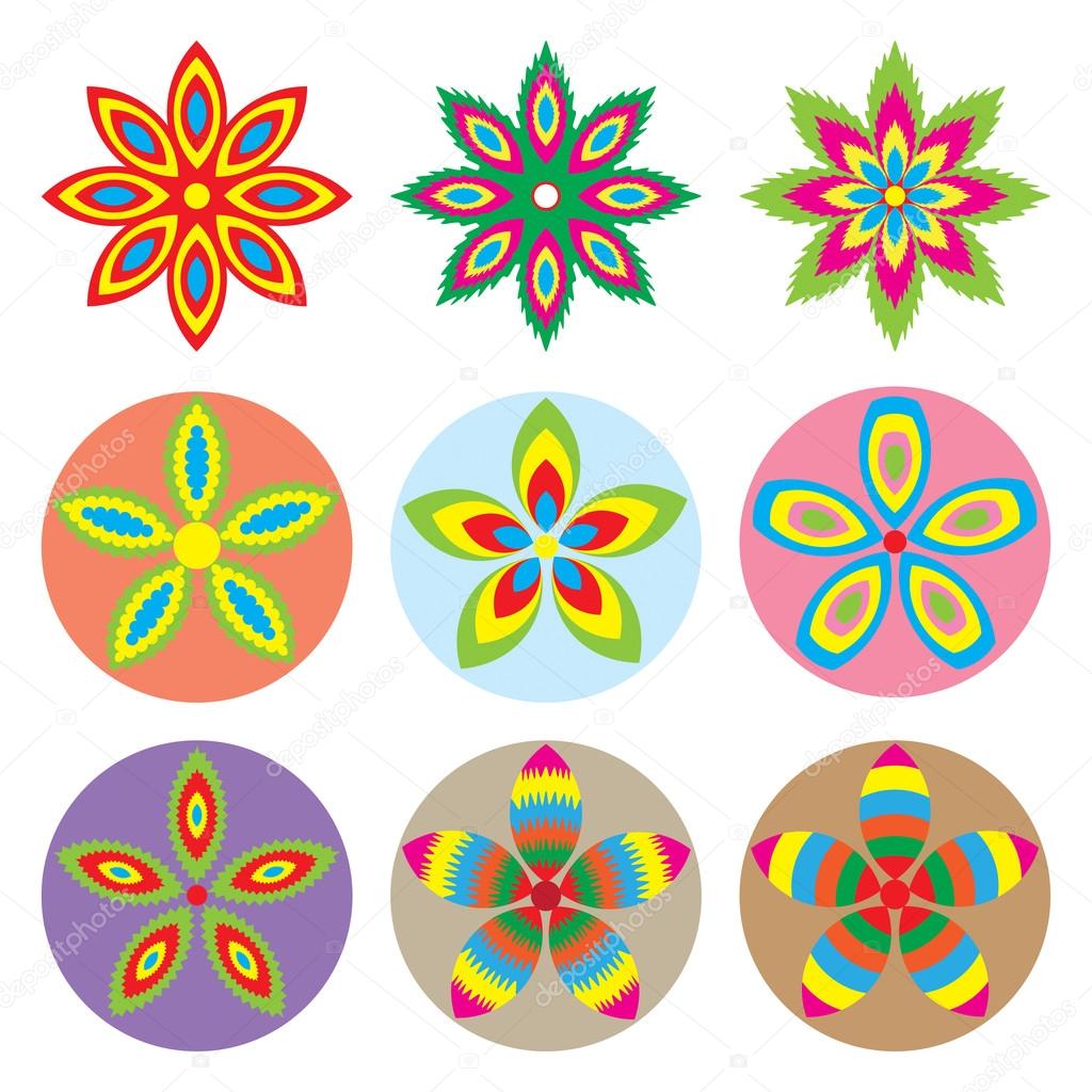 Flor icono conjunto Vector de stock por ©goldenshrimp 92104458