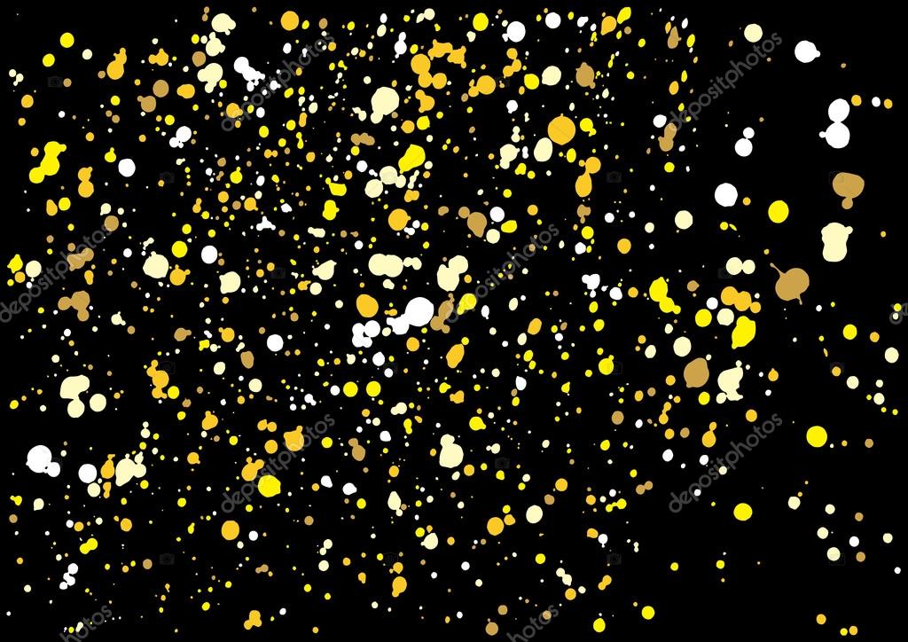Gold glitter explosion on black background made of spray paint. — Stock ...