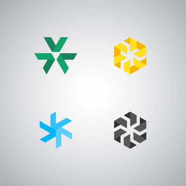 Set of colourful logos Stock Vector by ©atwix 60889713