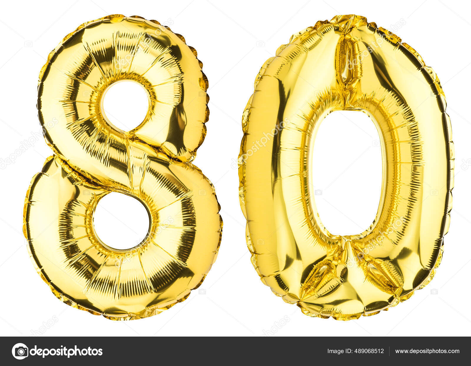 Number Eighty Balloons Helium Balloon Golden Yellow Foil Color Birthday ...
