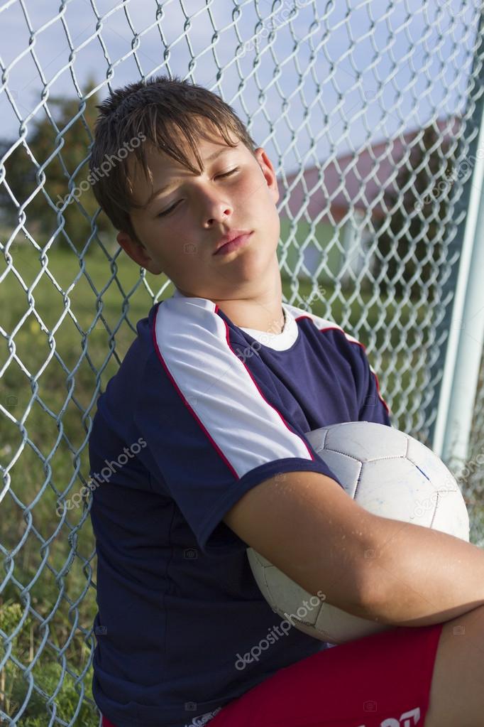 Exhausted Soccer Player