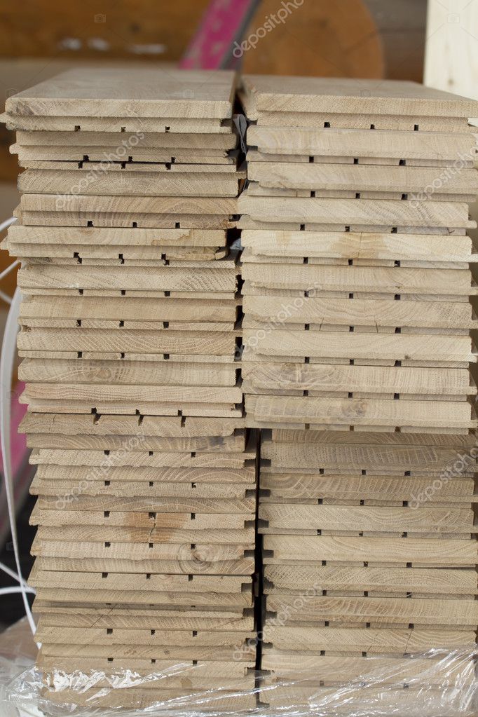 A stack of oak flooring prior to installation. ⬇ Stock Photo, Image by ...