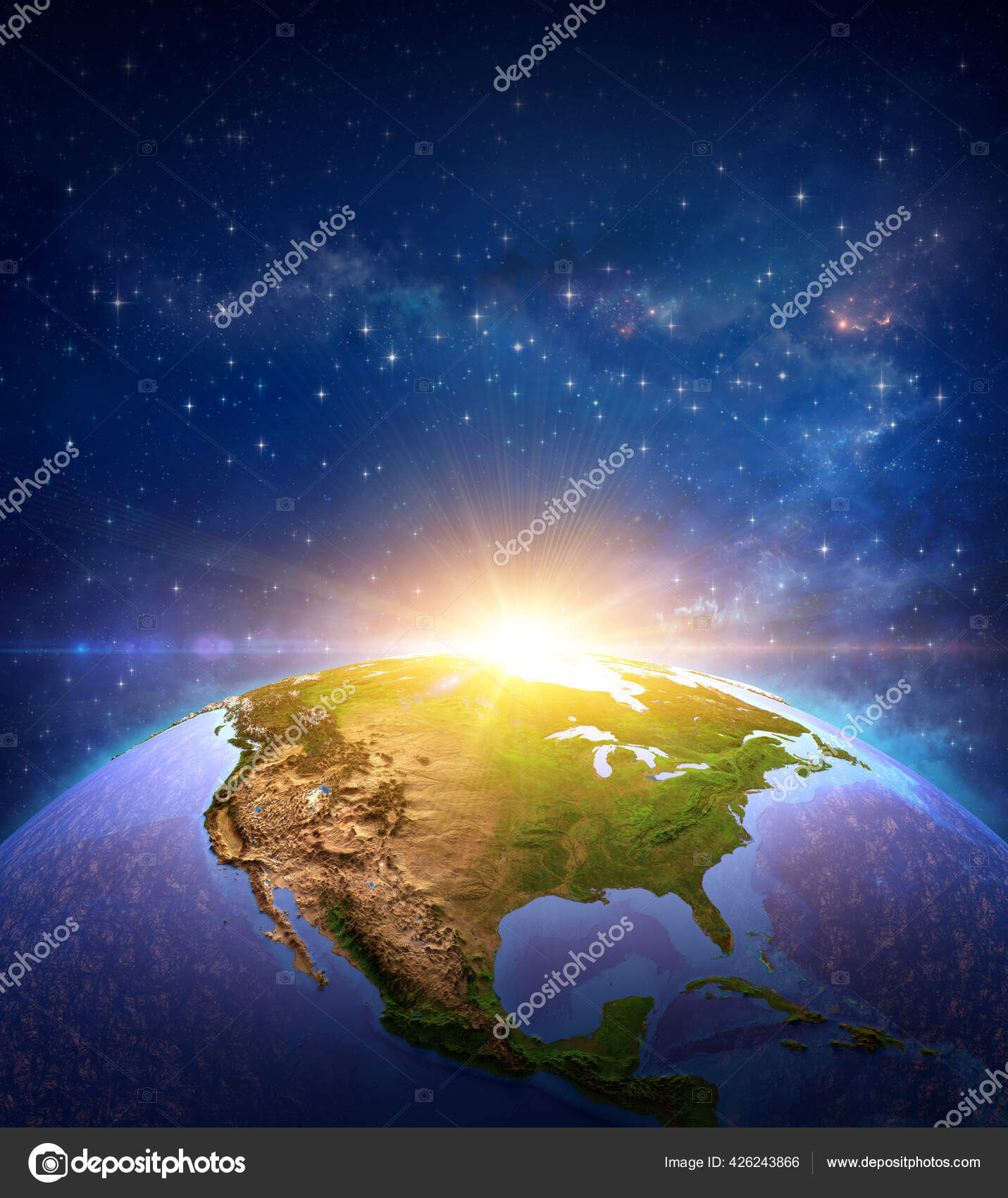 Space View Of United States Satellite View Of The United States East