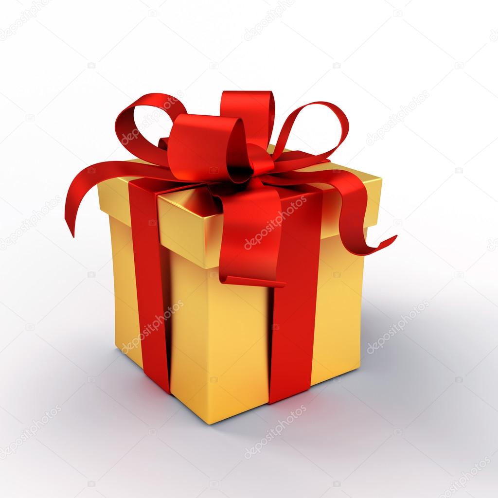 Golden gift box — Stock Photo © titoOnz #70396993