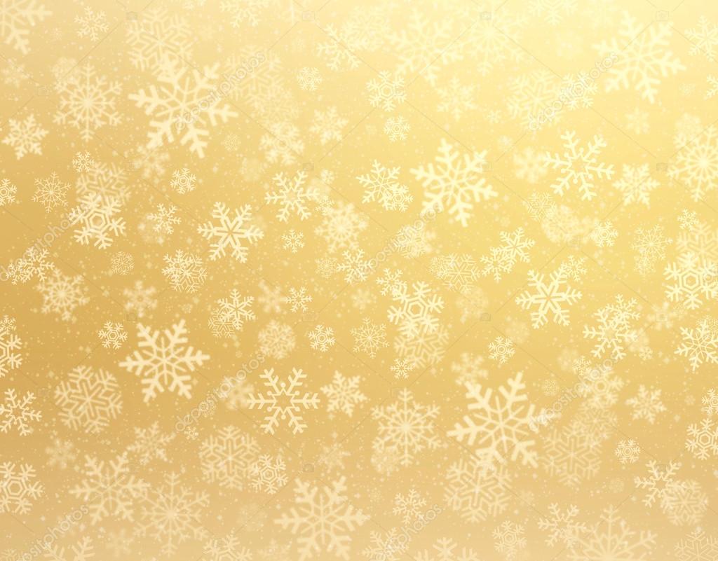 Gold Snowflake Background