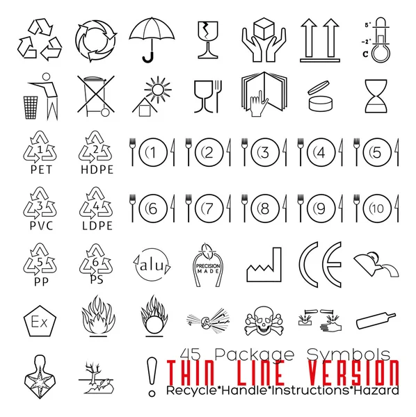 Packaging symbols Vector Art Stock Images | Depositphotos