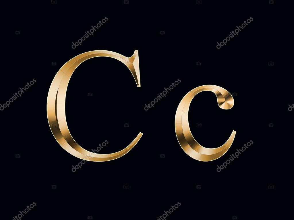 Letter C Gold