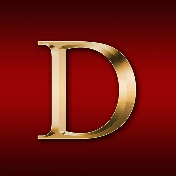 Gold letter "D" on a black background Stock Photo by ©SyhinStas 86637412