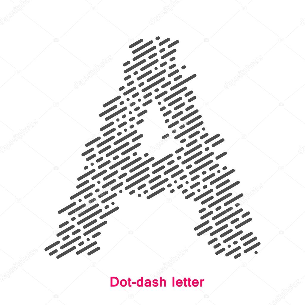 Dot-dash letter — Stock Vector © nastya-mal #104163886