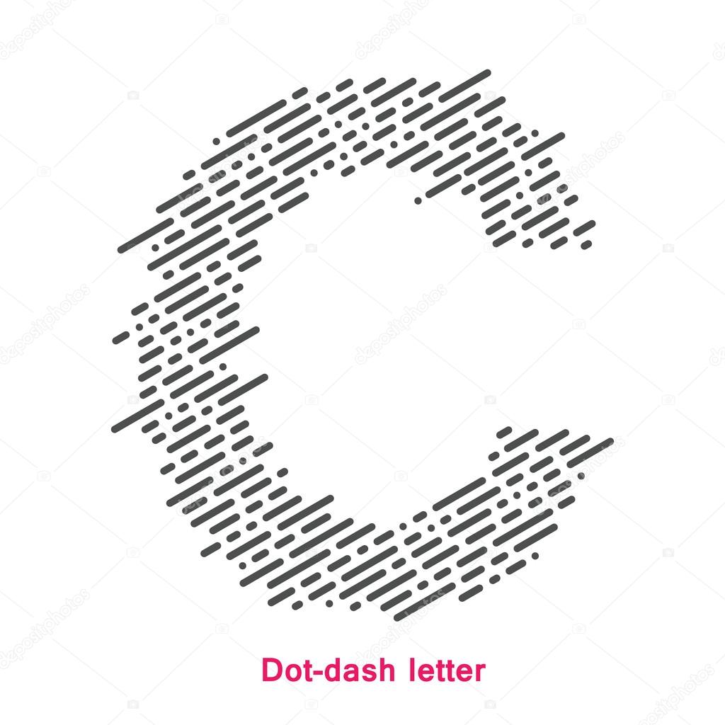 Dot-dash letter — Stock Vector © nastya-mal #104163896