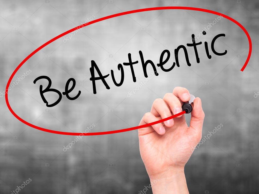 Imágenes: ser autentico | Mano de hombre escribir ser auténtico con ...
