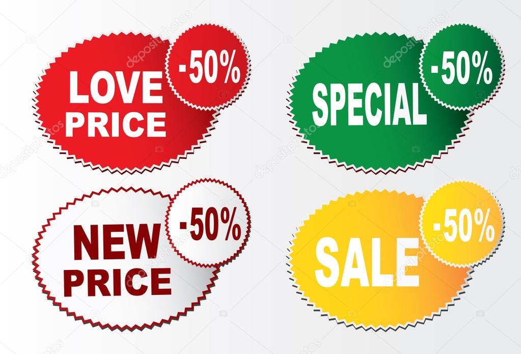 Set of shopping labels Stock Vector Image by ©Sulfoxid #60889233