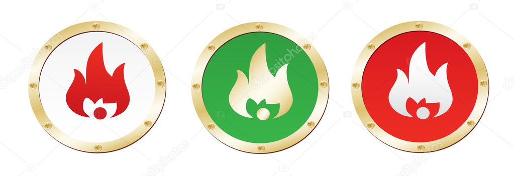 Set of Symbols of fire Stock Vector Image by ©Sulfoxid #60903131