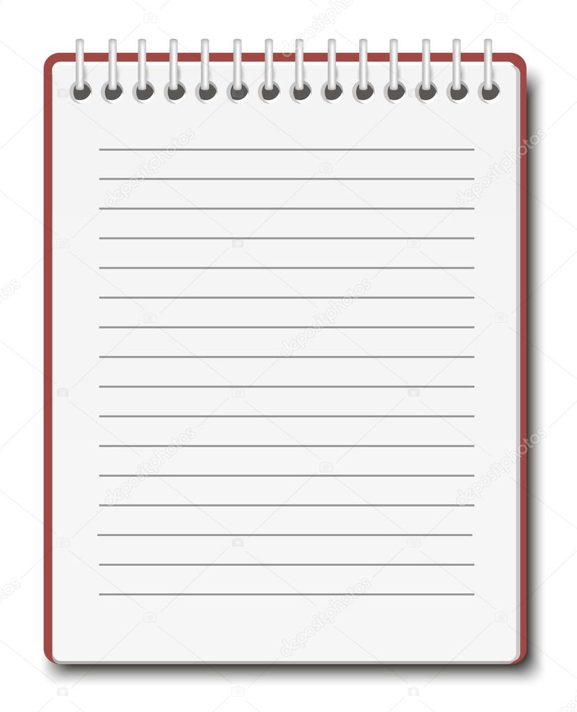 Blank red Notebook Stock Vector by ©Sulfoxid 60921445