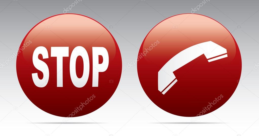 Stop and call icons Stock Vector Image by ©Sulfoxid #60923363