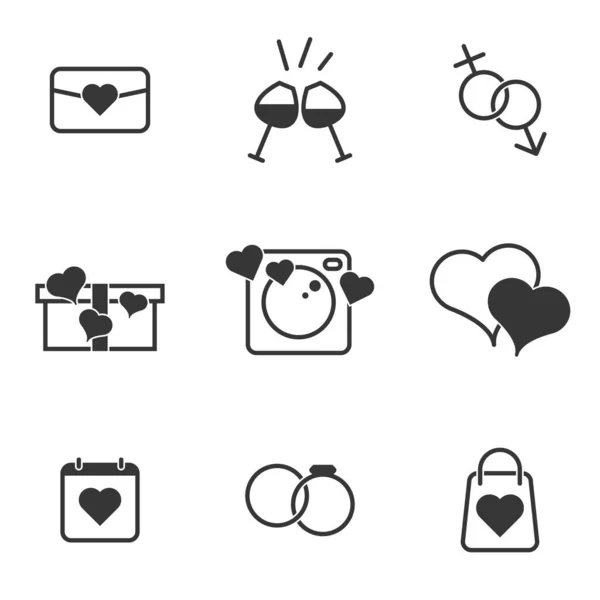 Conjunto Iconos Vectoriales Negros Aislados Sobre Fondo Blanco Ilustración Sobre Vector de stock ...