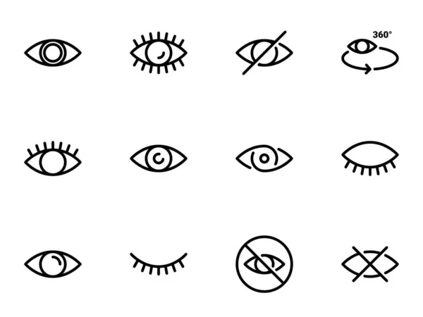 Conjunto Iconos Vectoriales Negros Aislados Sobre Fondo Blanco Ilustración Sobre Vector de stock ...