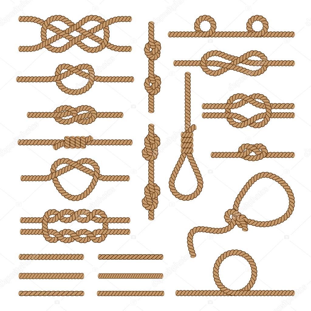 Set brown ropes. Stock Vector Image by ©Racener #103377334