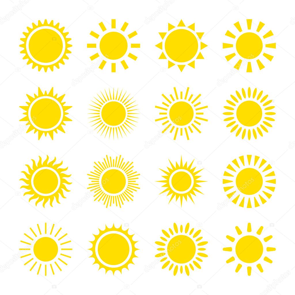 Yellow sun icons. Stock Vector Image by ©Racener #103378072