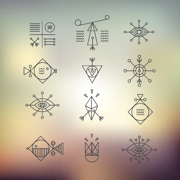 Line shapes geometry. Polygon style with geometric shapes. — Stock ...