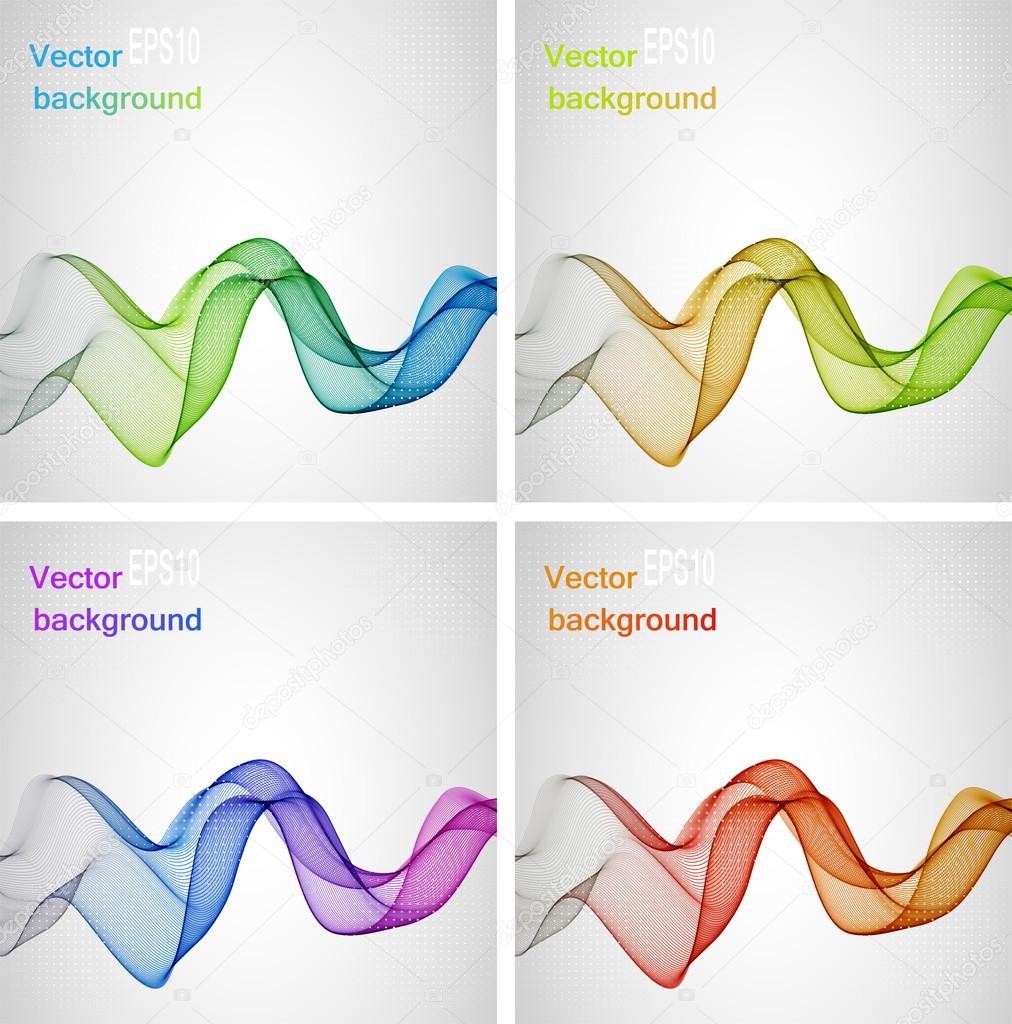 Fondo colorido abstracto con onda, ilustración Vector de stock por ...